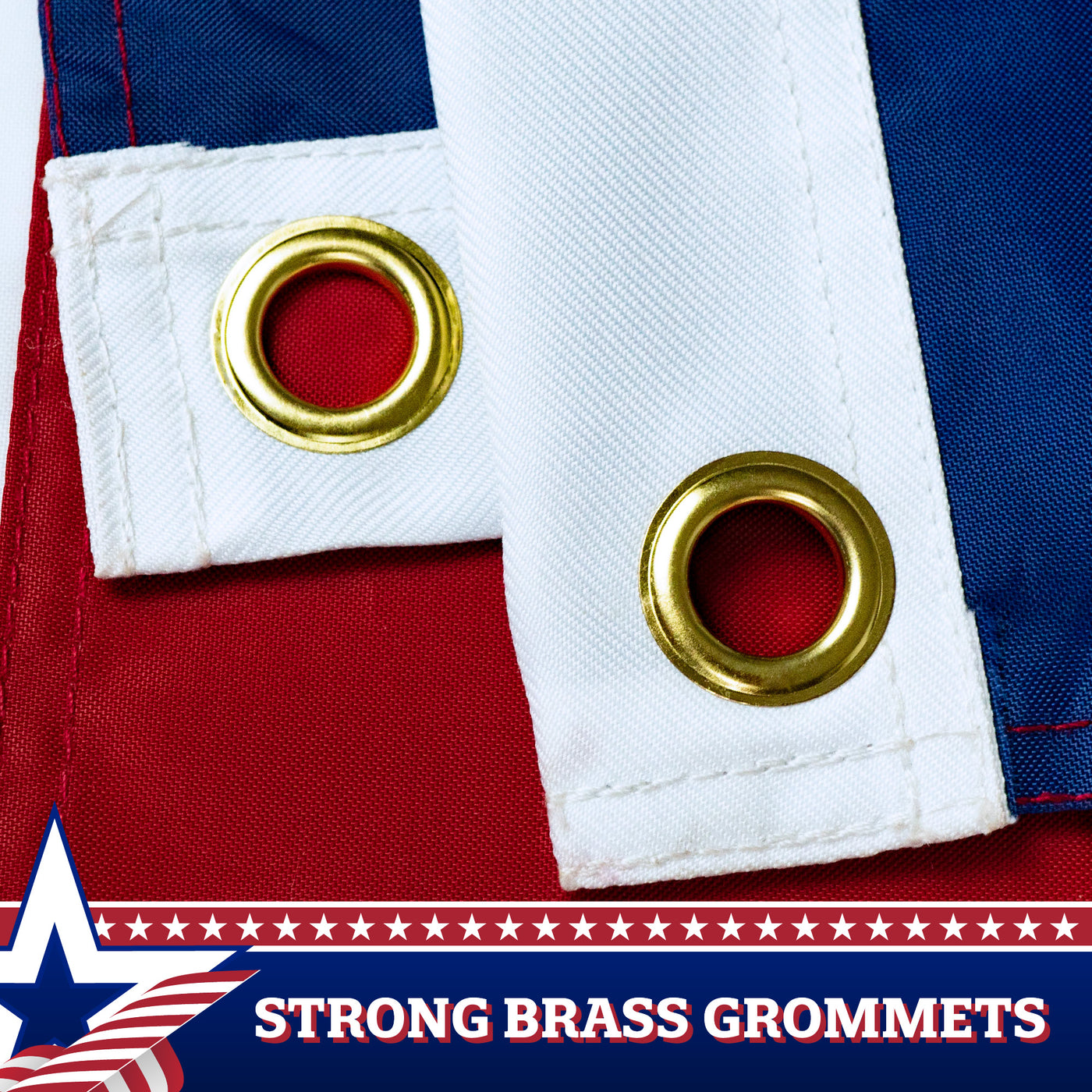 G128 American USA Pull Down Bunting Flag | 1.67x8 Ft | Embroidered Pol ...