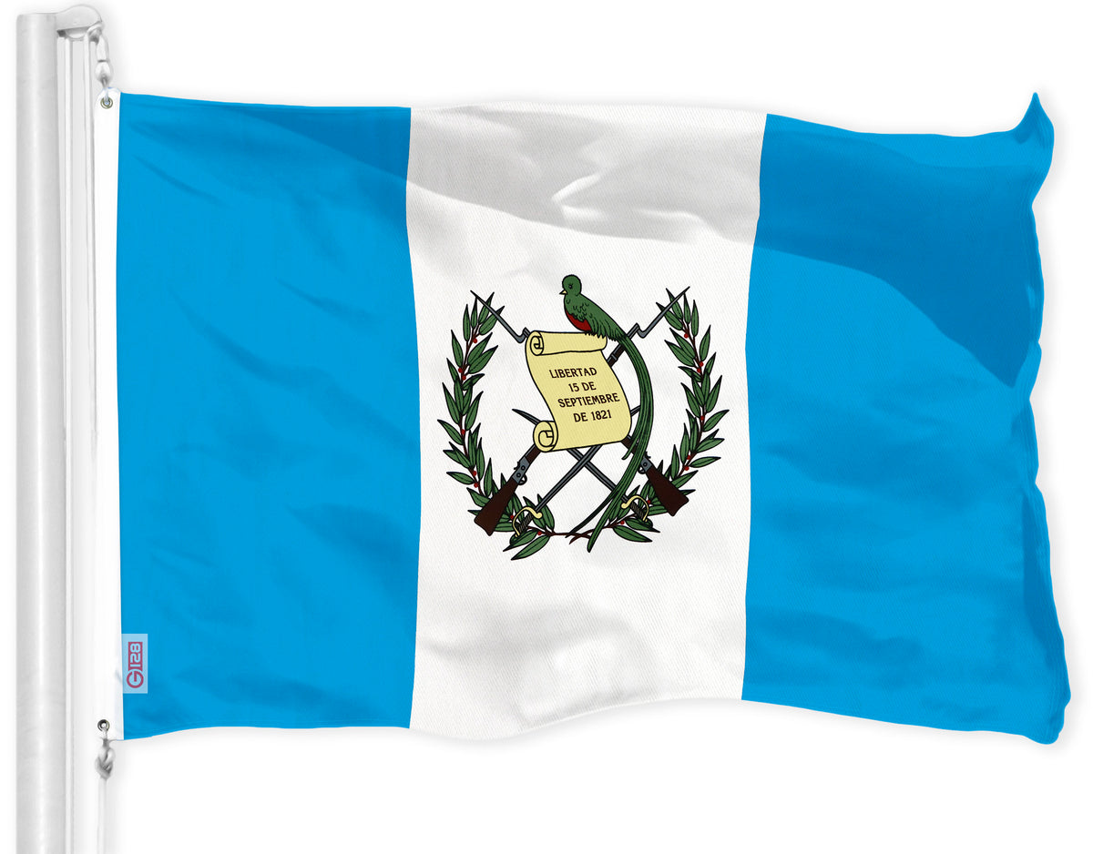 G128 Guatemala Guatemalan Flag | 3x5 feet | Printed 150D, Indoor/Outdo ...