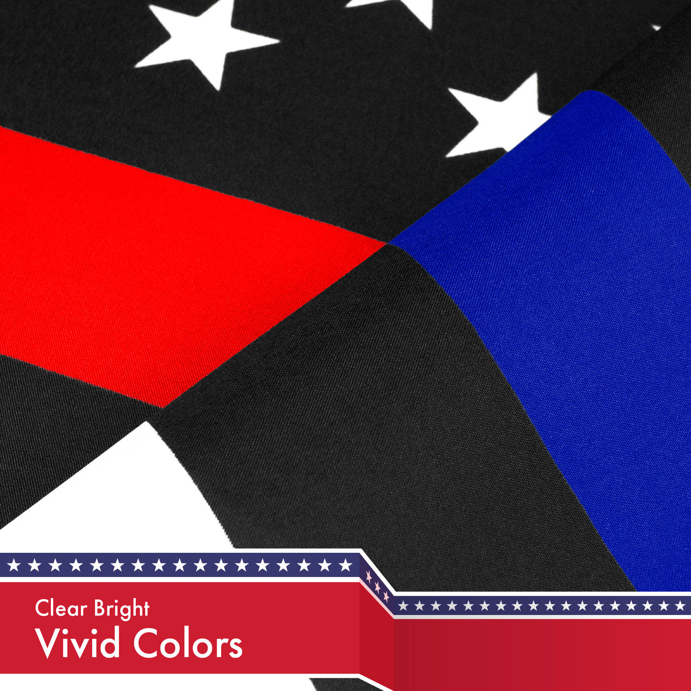 Thin Red & Thin Blue Line Flag 150D Printed Polyester 3x5 Ft ...