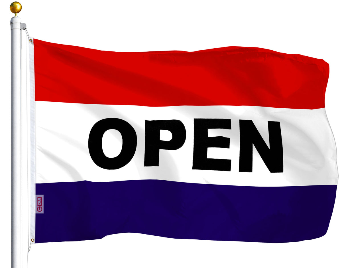 Open Sign Flag 75D Printed Polyester 3x5 Ft — G128store.com