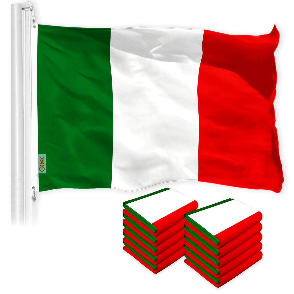 Italy Italian Flag 3x5 Ft 10-Pack 150D Printed Polyester By G128 ...