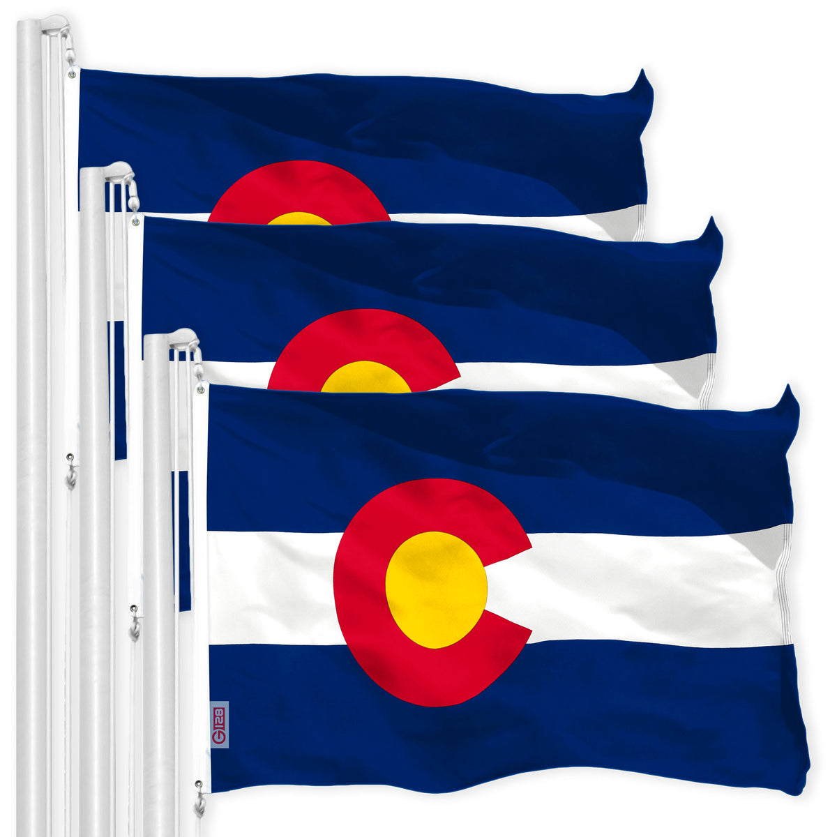 Colorado CO State Flag 3x5 Ft 3-Pack 150D Printed Polyester By G128 ...