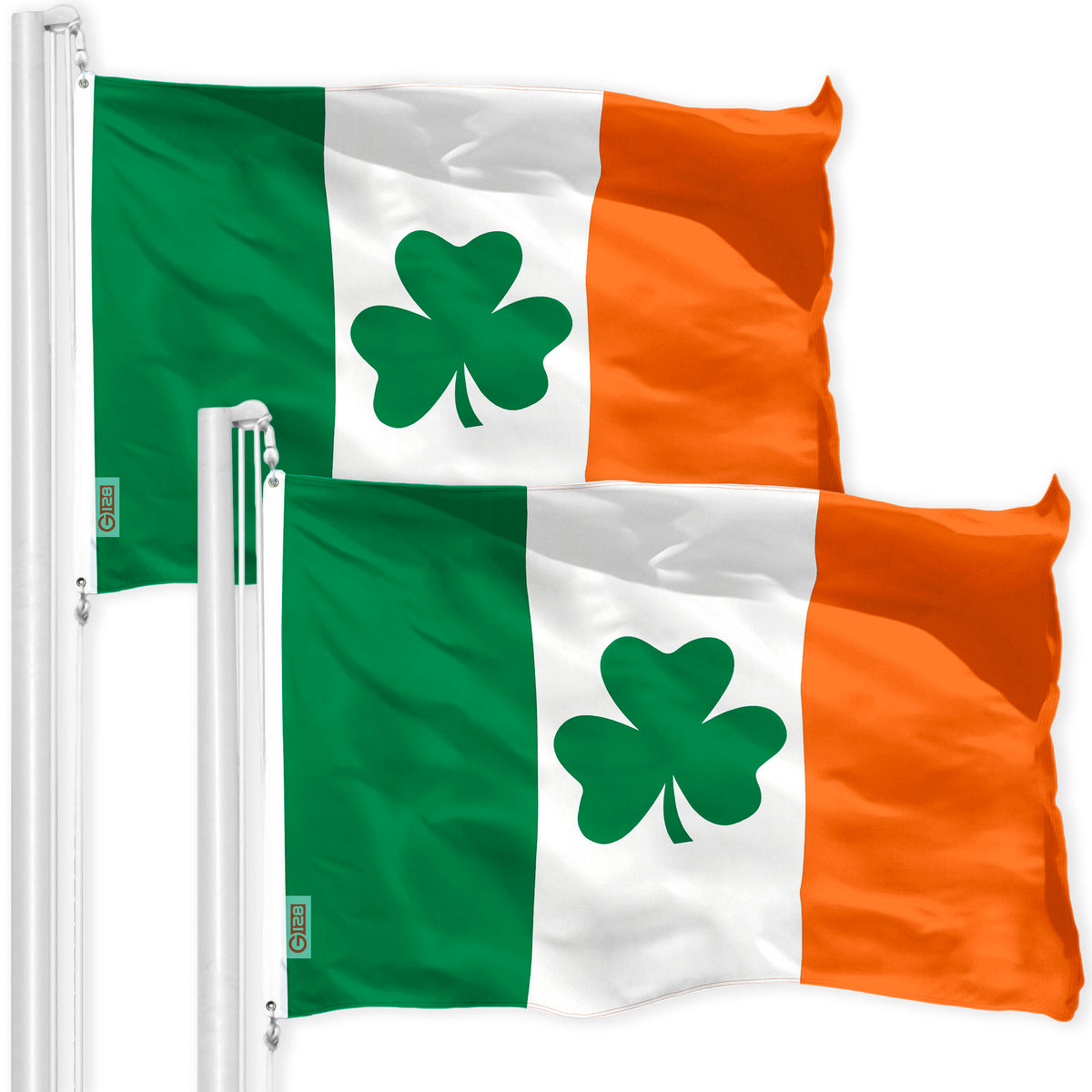 G128 2 Pack: Ireland Irish Shamrock Flag | 4x6 Ft | LiteWeave Pro Seri ...
