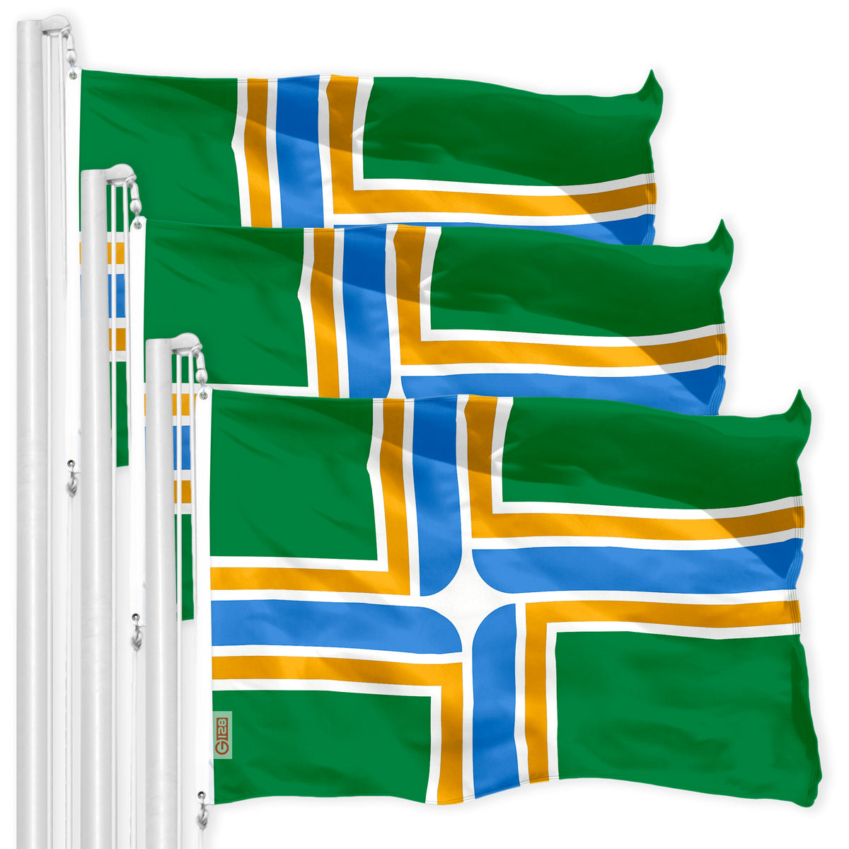 Portland City Flag 3x5 Ft 3-Pack 150D Printed Polyester By G128 ...