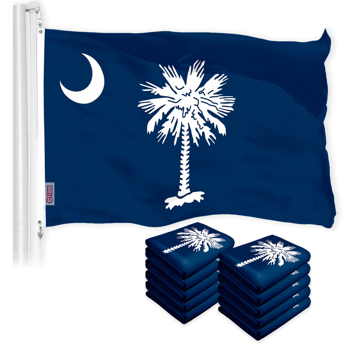 South Carolina SC State Flag 3x5 Ft 10-Pack 150D Printed Polyester By ...