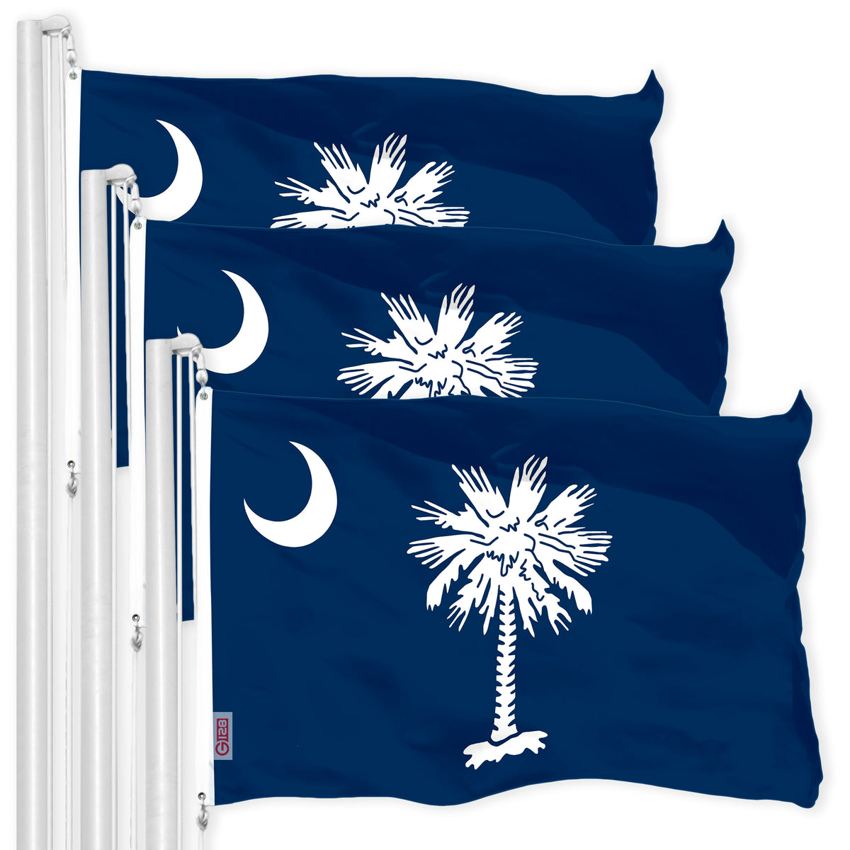 South Carolina SC State Flag 3x5 Ft 3-Pack 150D Printed Polyester By G ...