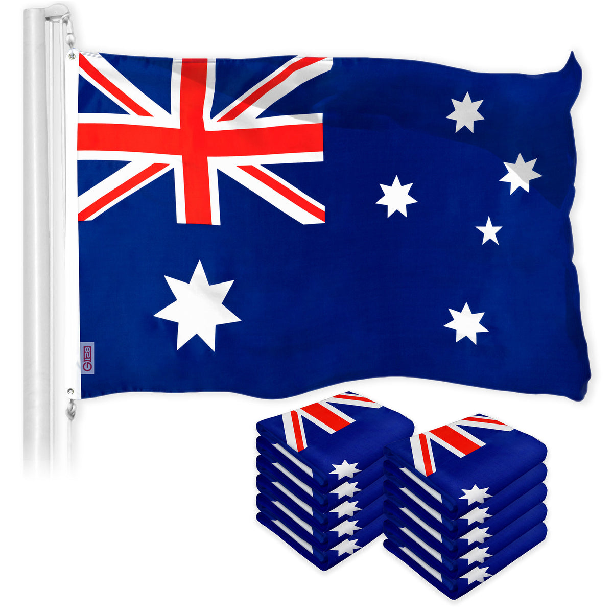 Australia Australian Flag 3x5 Ft 10-Pack 150D Printed Polyester By G12 ...