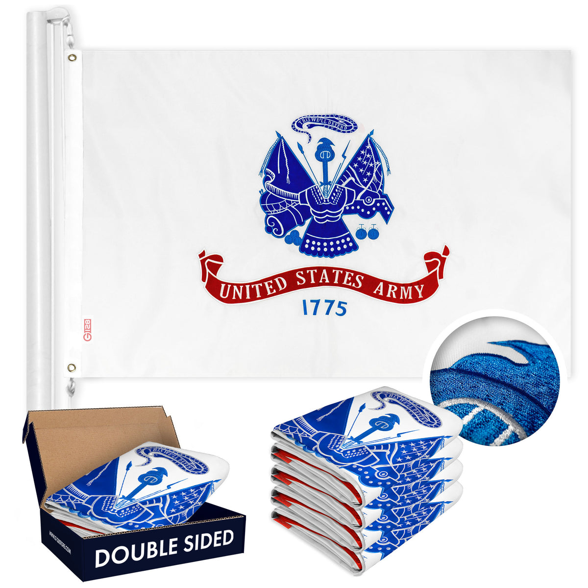 US Army Flag | 3x5 Ft, 5-Pack, Double-sided, Embroidered Polyester By ...