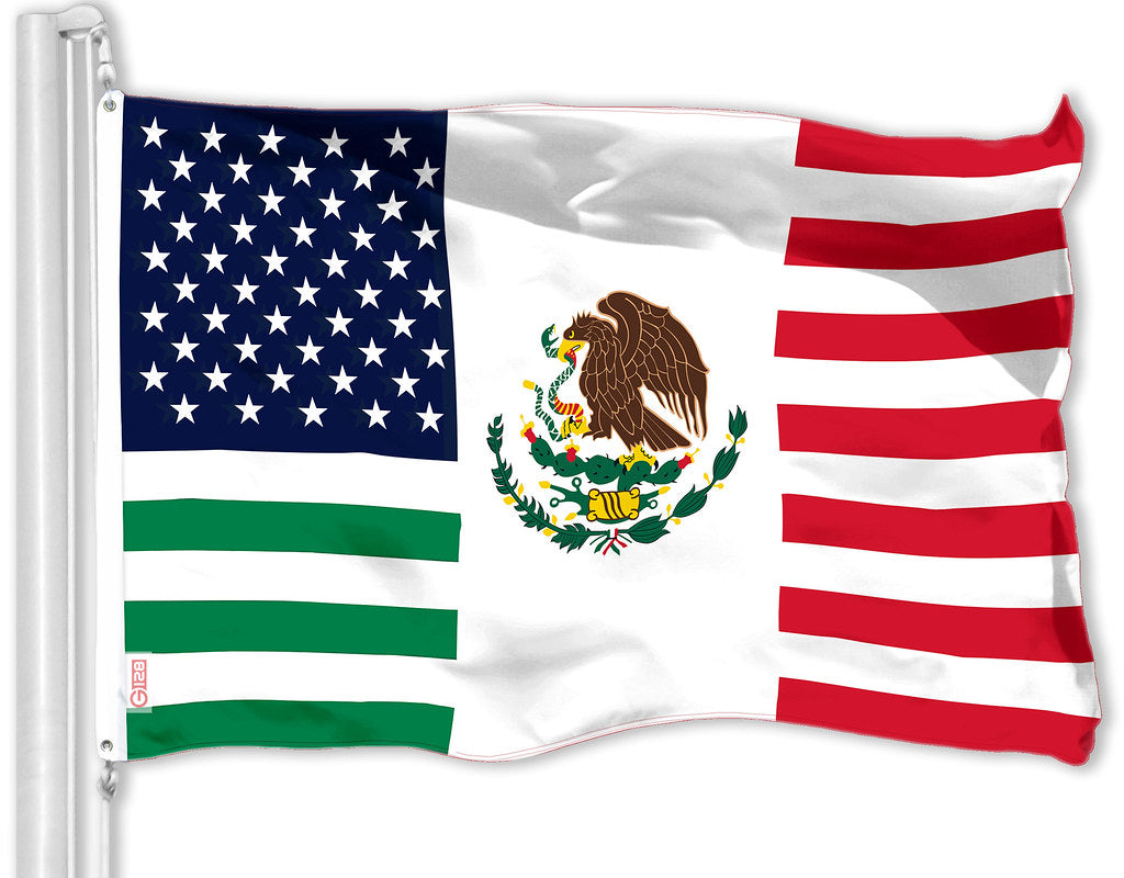 G128 Mexico USA Friendship Flag | 3x5 Ft | LiteWeave Pro Series Printe ...