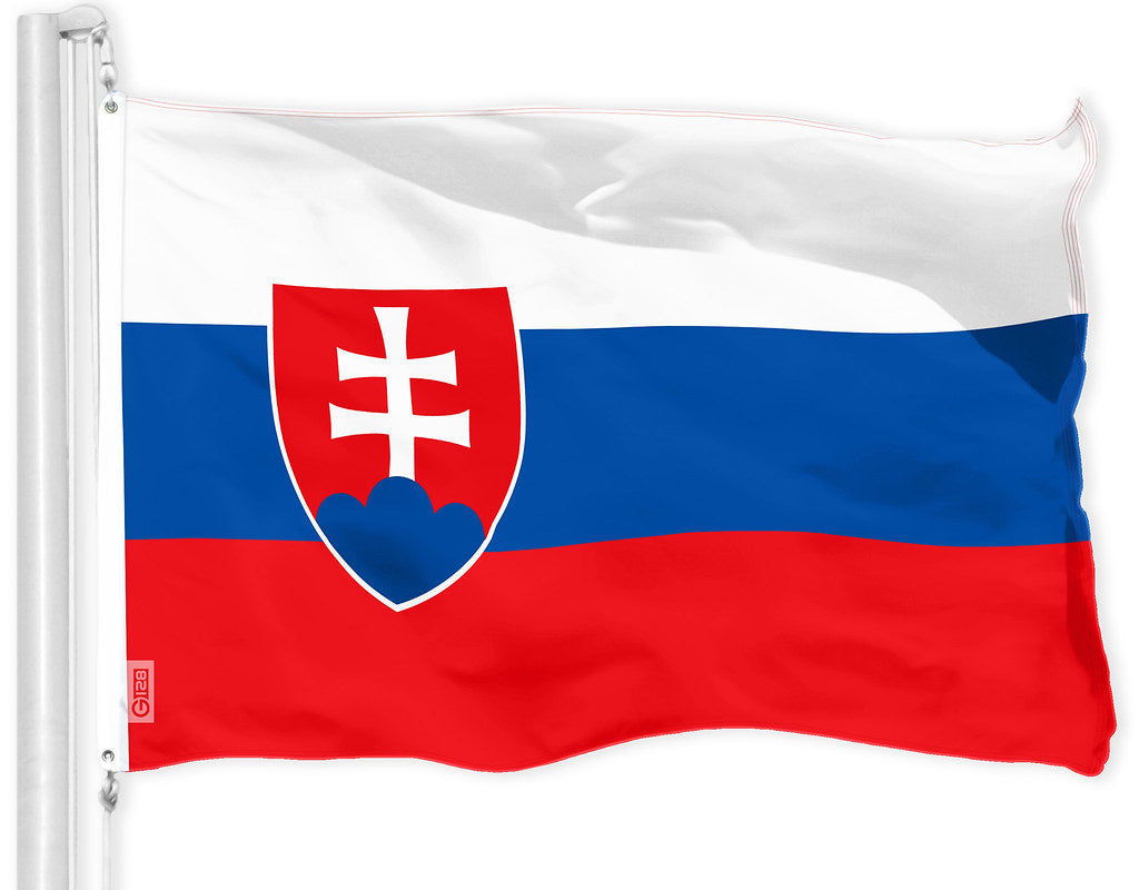 G128 Slovakia Slovak Flag | 3x5 Ft | Printed 150D Polyester - Indoor/O ...