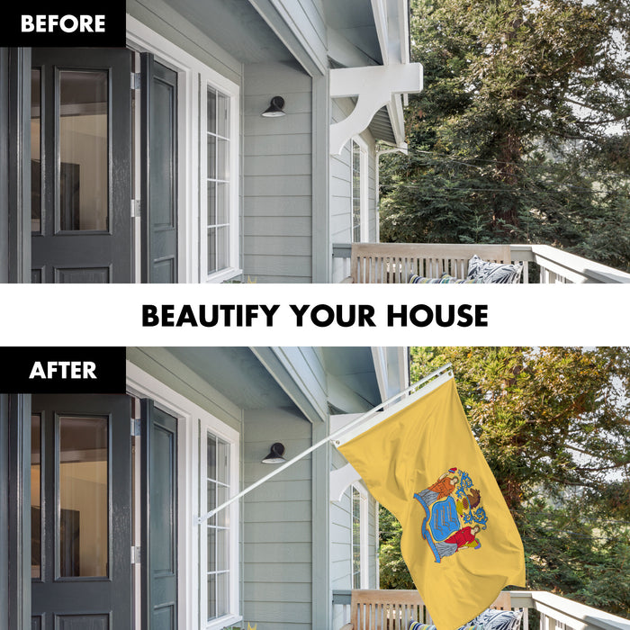 6FT Flag Pole and New Jersey Flag | 3x5FT | G128 — G128store.com
