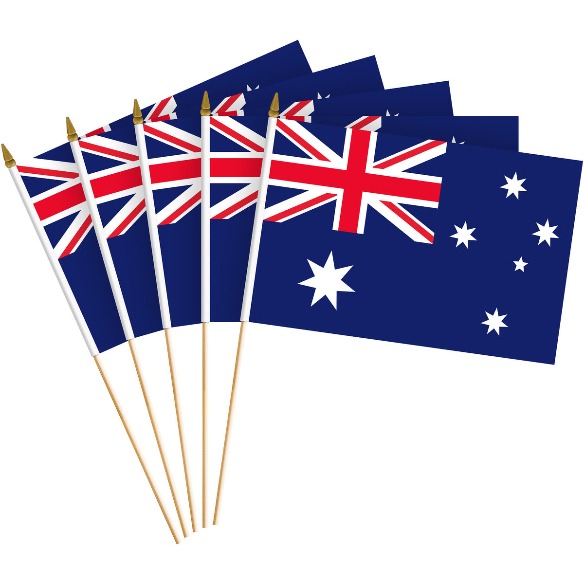 G128 30 Pack Handheld Australia Australian Stick Flags | 8x12 In | Pri ...