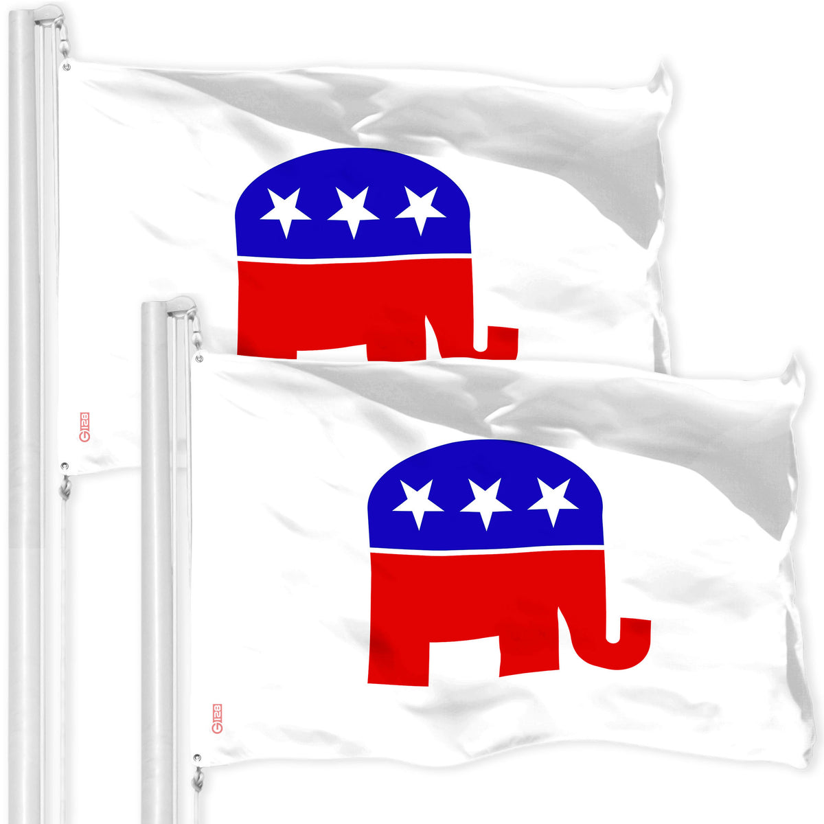 G128 Republican Party Flag 3x5FT 150D Printed (2 Pack) — G128store.com